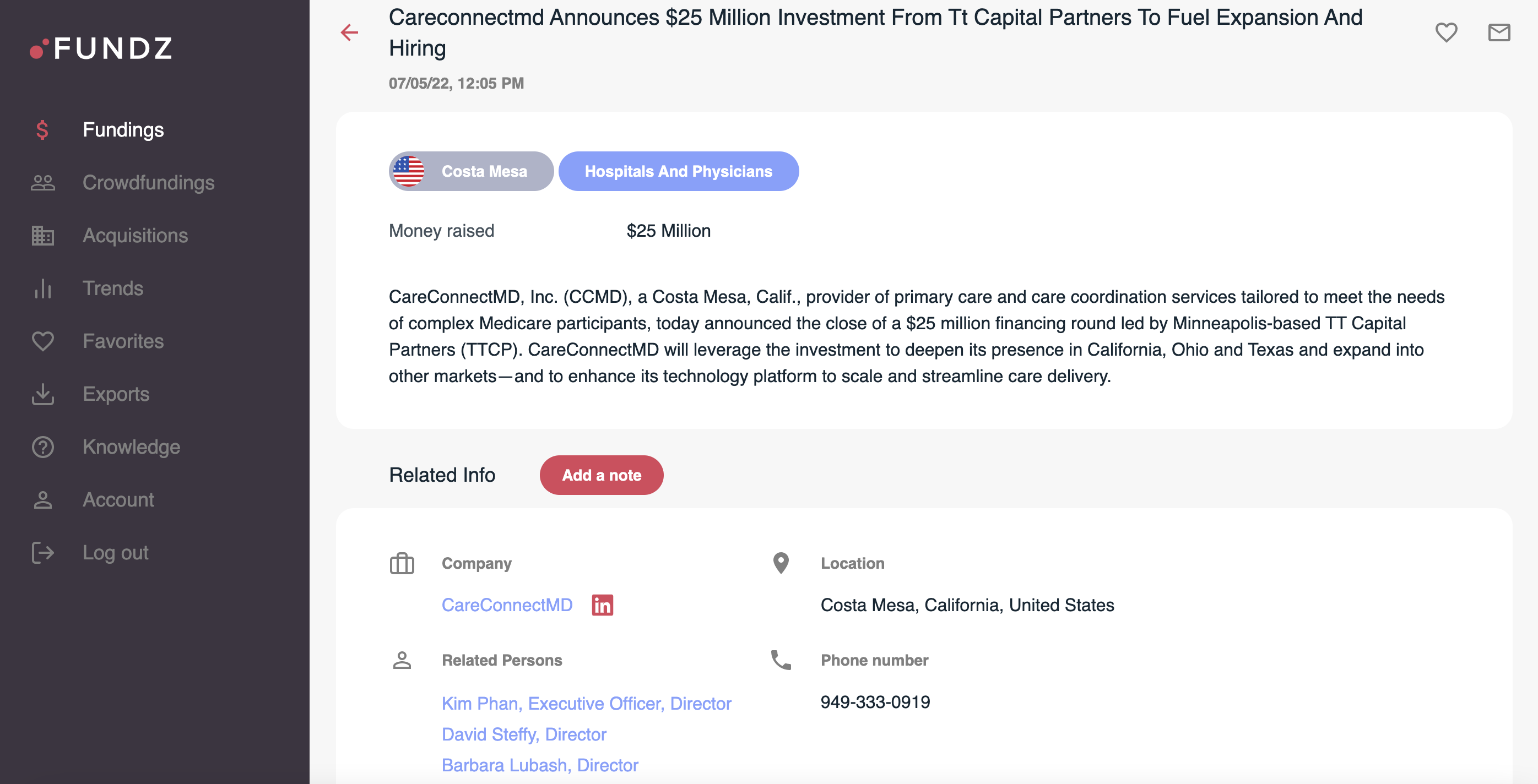 The Real-Time Database for Dealmakers: Fundz